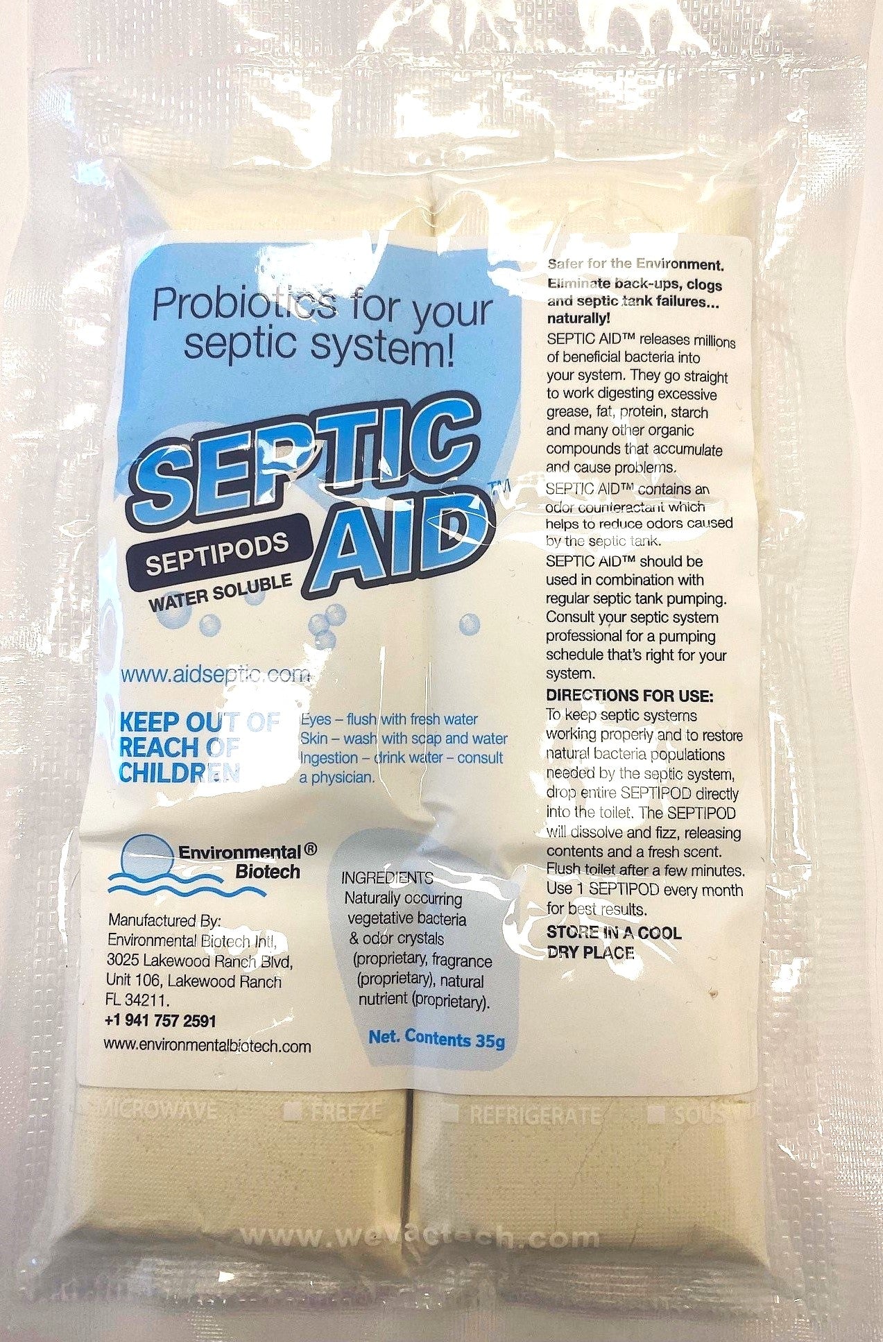 Septic Aid Sachets and Pods – Environmental Biotech